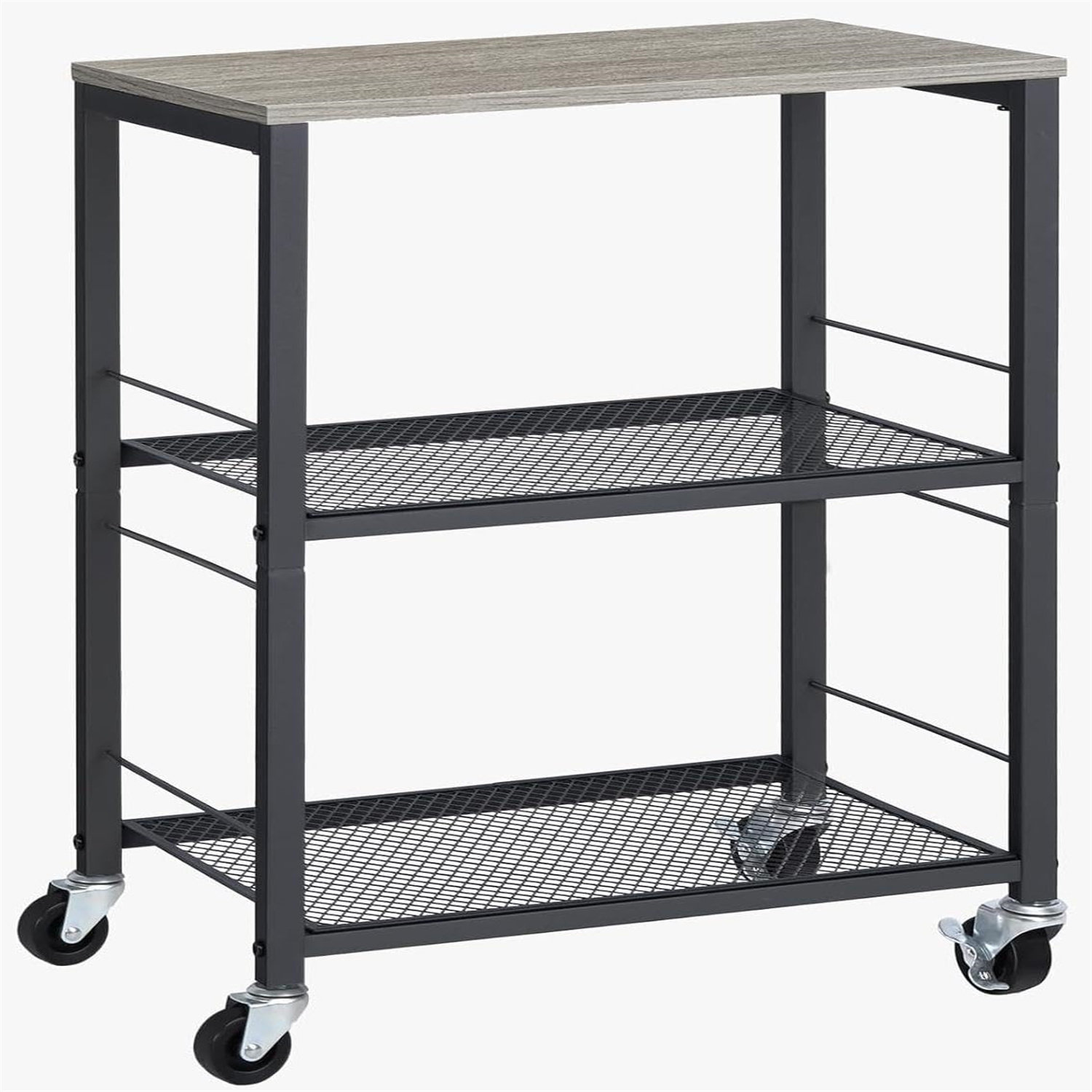 SUBORM Chariot roulant 3 niveaux, chariots de cuisine gris sur ...