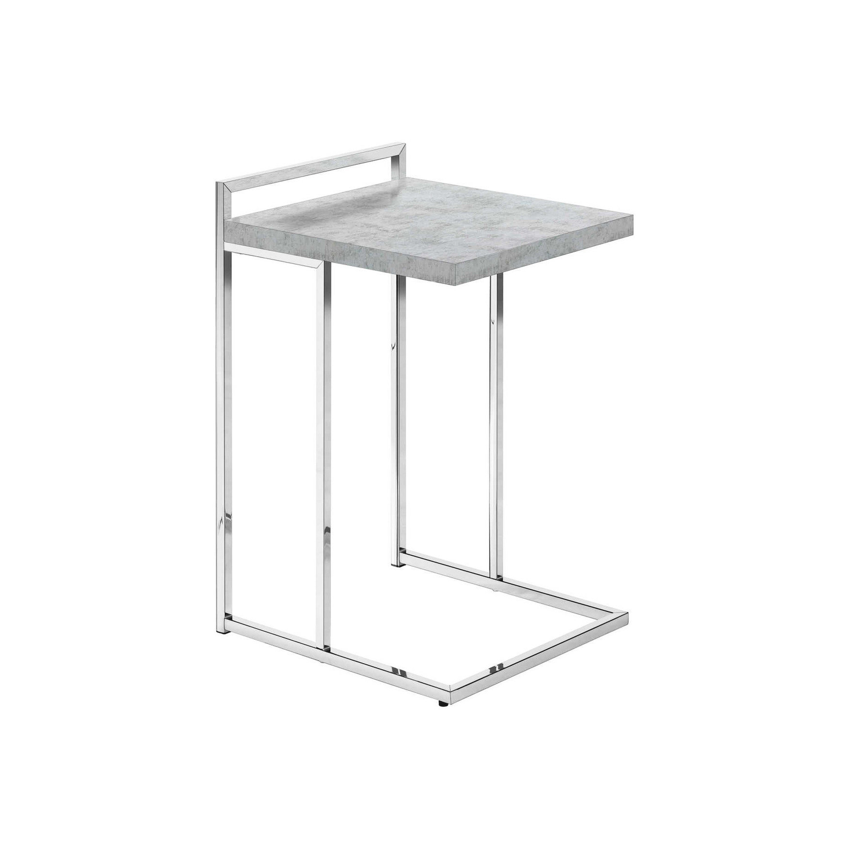 Ebern Designs Grey Laminate Accent Table With Portable Metal Handle And ...