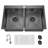 DAMALU Double Bowl Topmount Gunmetal Black Kitchen Sink - Wayfair Canada