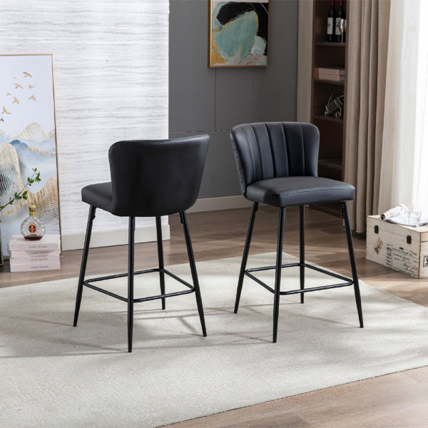 Corrigan Studio Cayenne Upholstered 69cm Counter Stool with Metal Frame ...