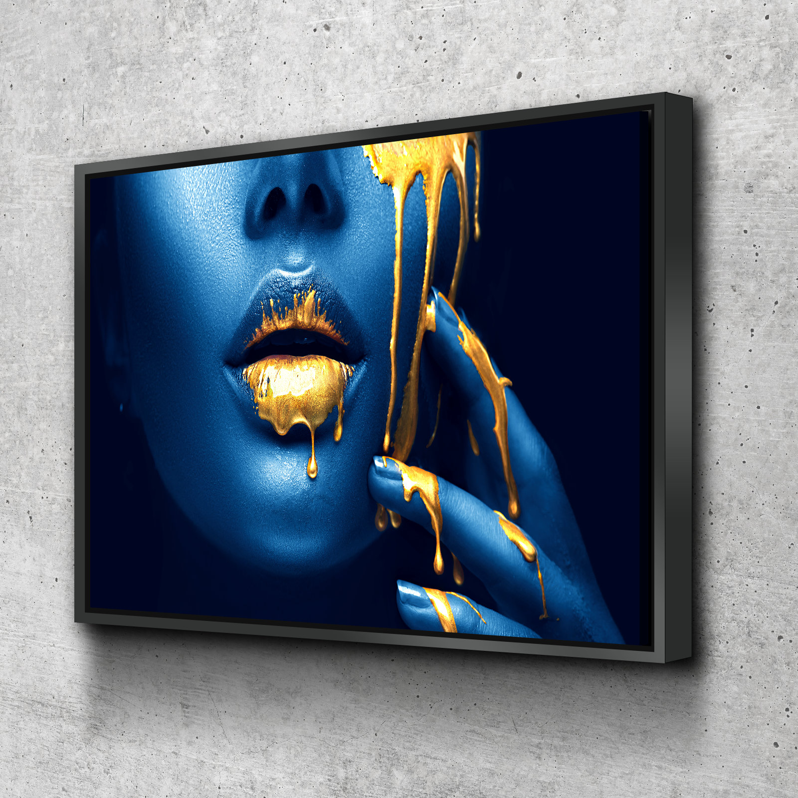 Ebern Designs Liquid Gold Makeup Landscape Bathroom Wall Art | Living ...