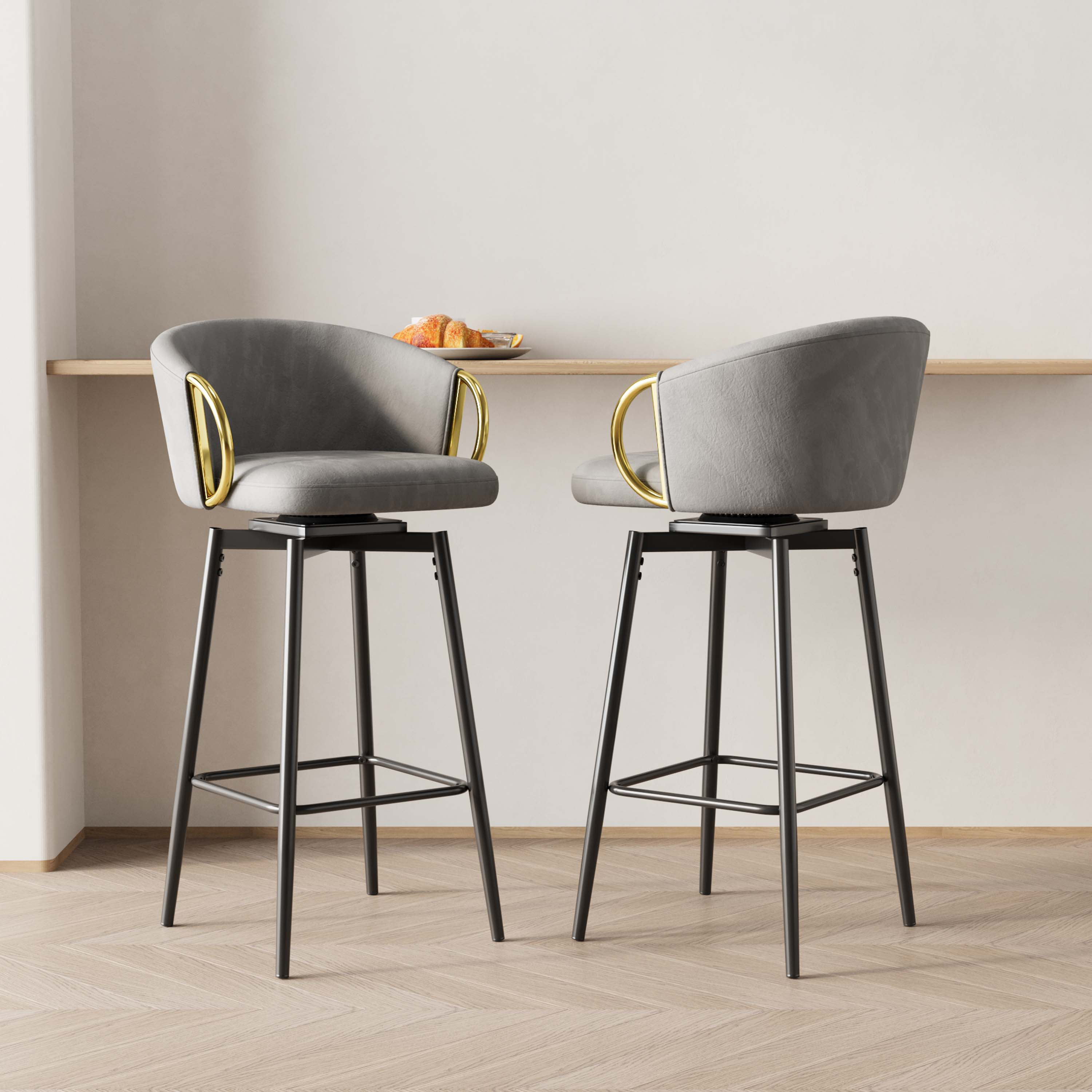 Everly Quinn Jiya Dining Chairs Set Modern style bar chairs with simple ...