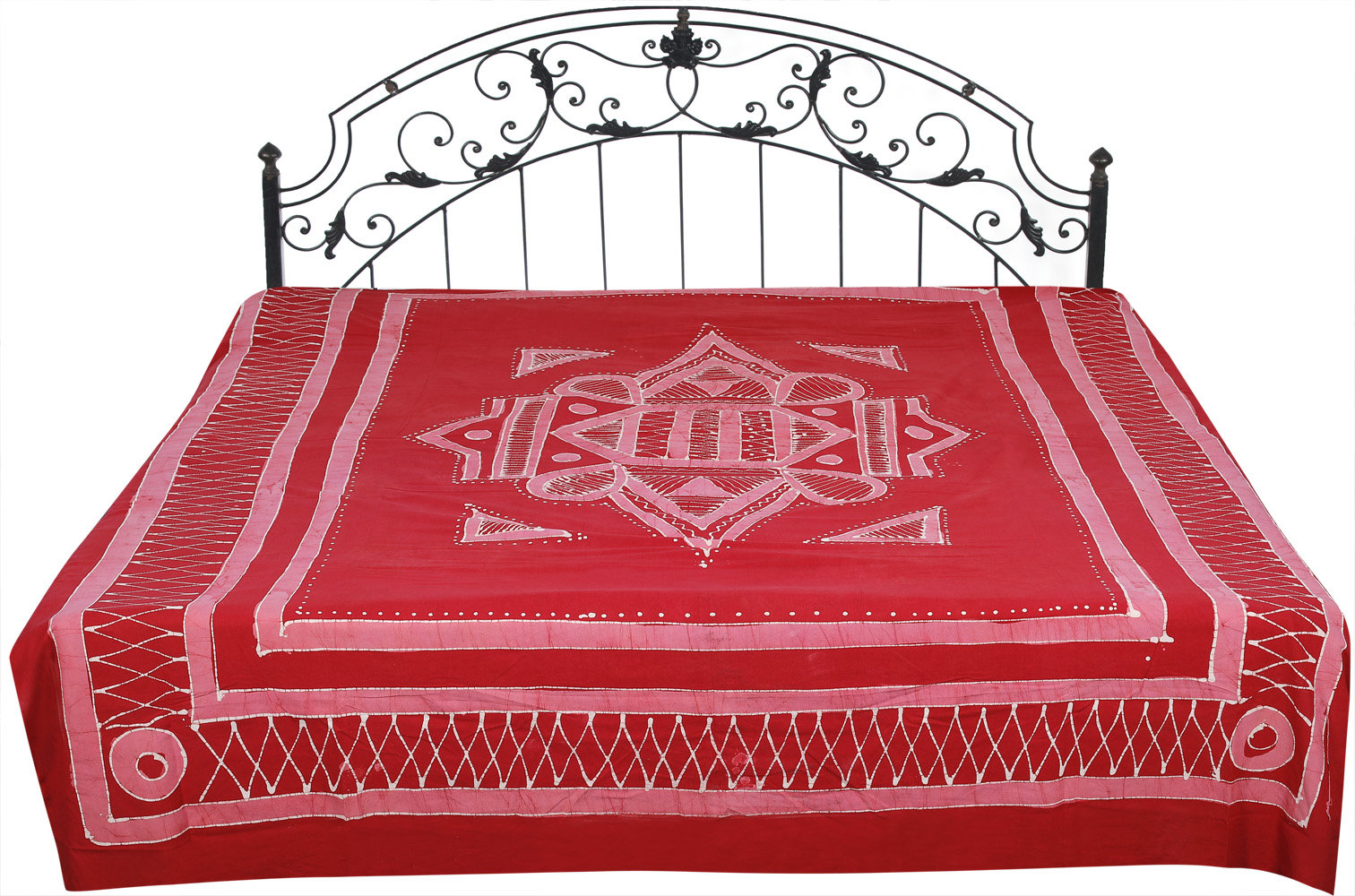 Exotic India Red Cotton Blend Coverlet/Bedspread | Wayfair