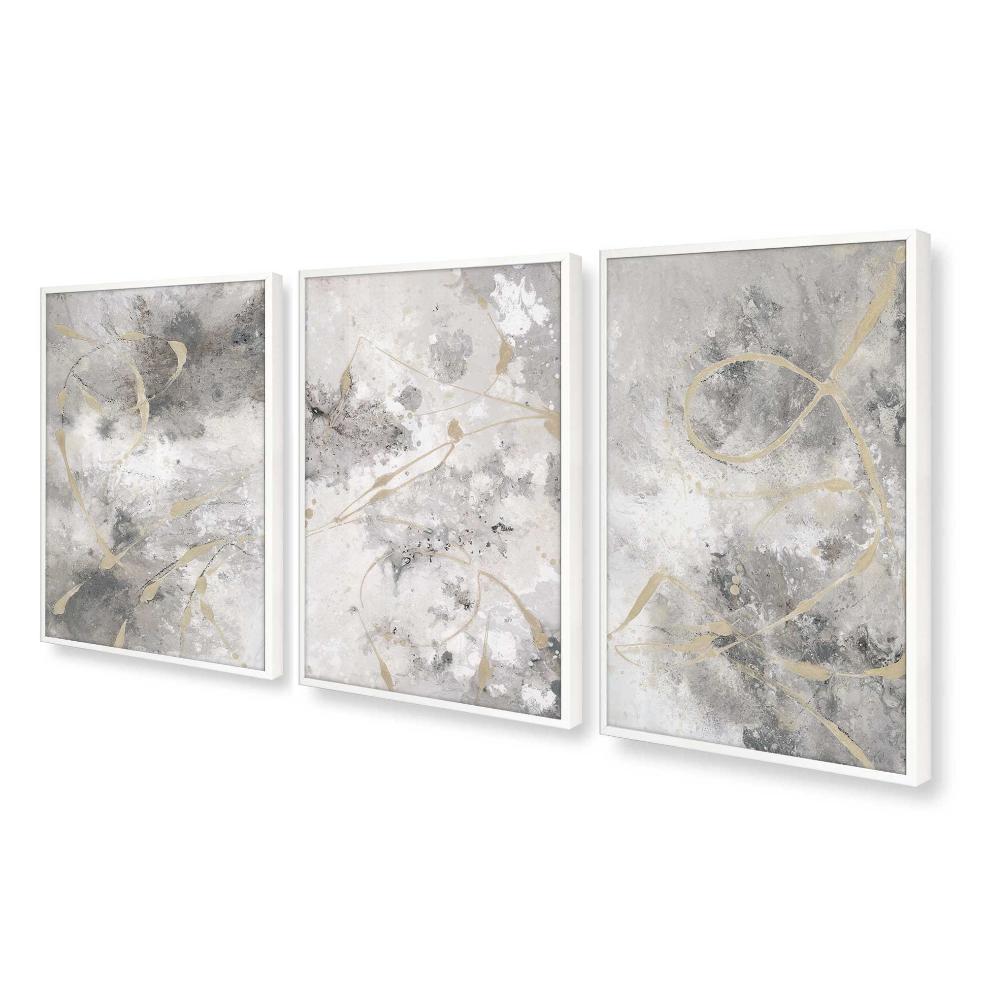 Frametolia Gilded Whispers Set of 2 Print on Archival Matte Paper Frame ...