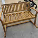 August Grove® Outdoor Candleick Rocking Solid Wood Bench & Reviews ...