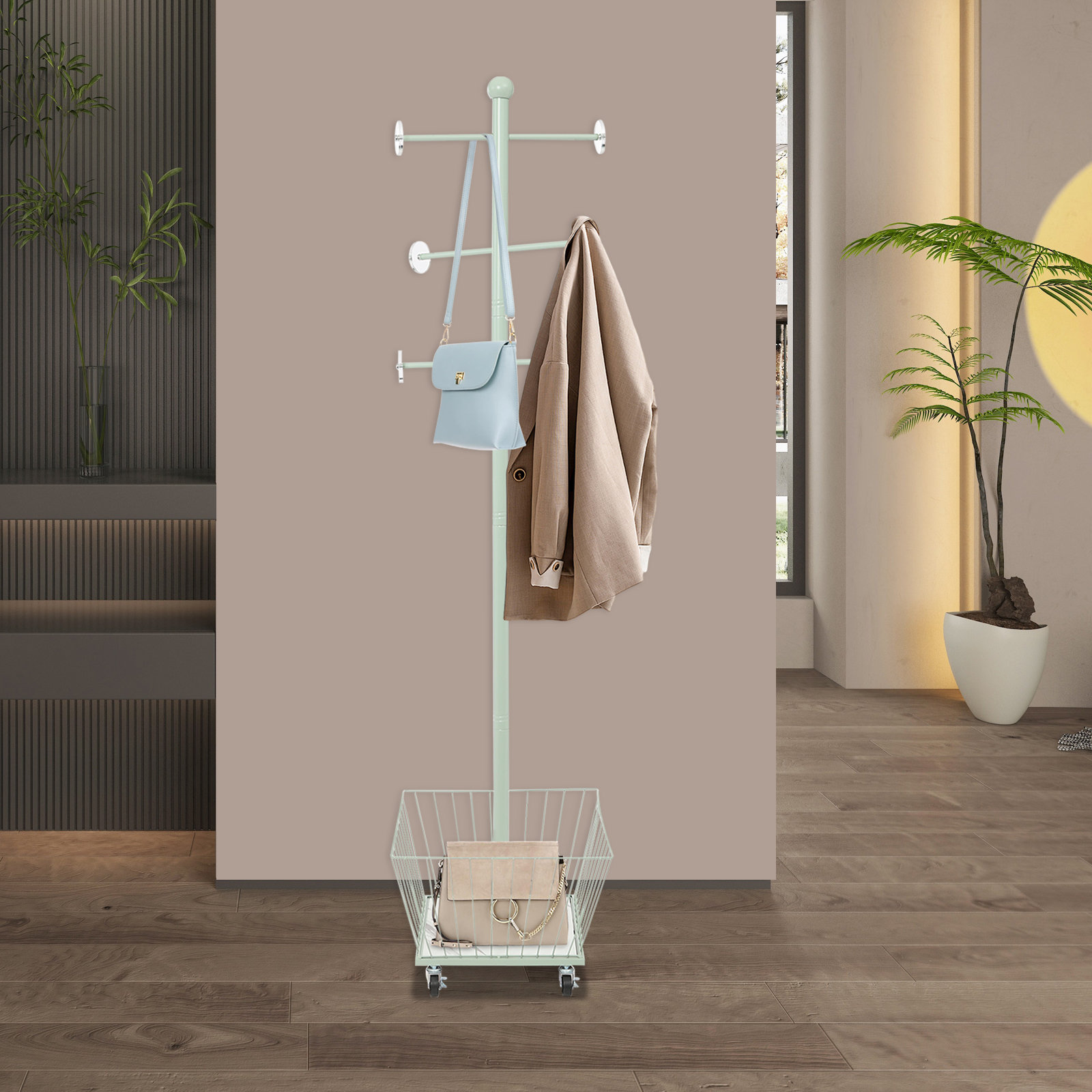 Everly Quinn Free Standing Clothing Rack With Wheels - Wayfair Canada