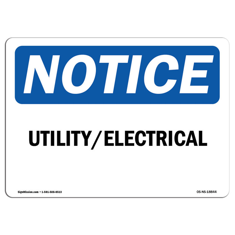 SignMission Utility Electrical Sign | Wayfair