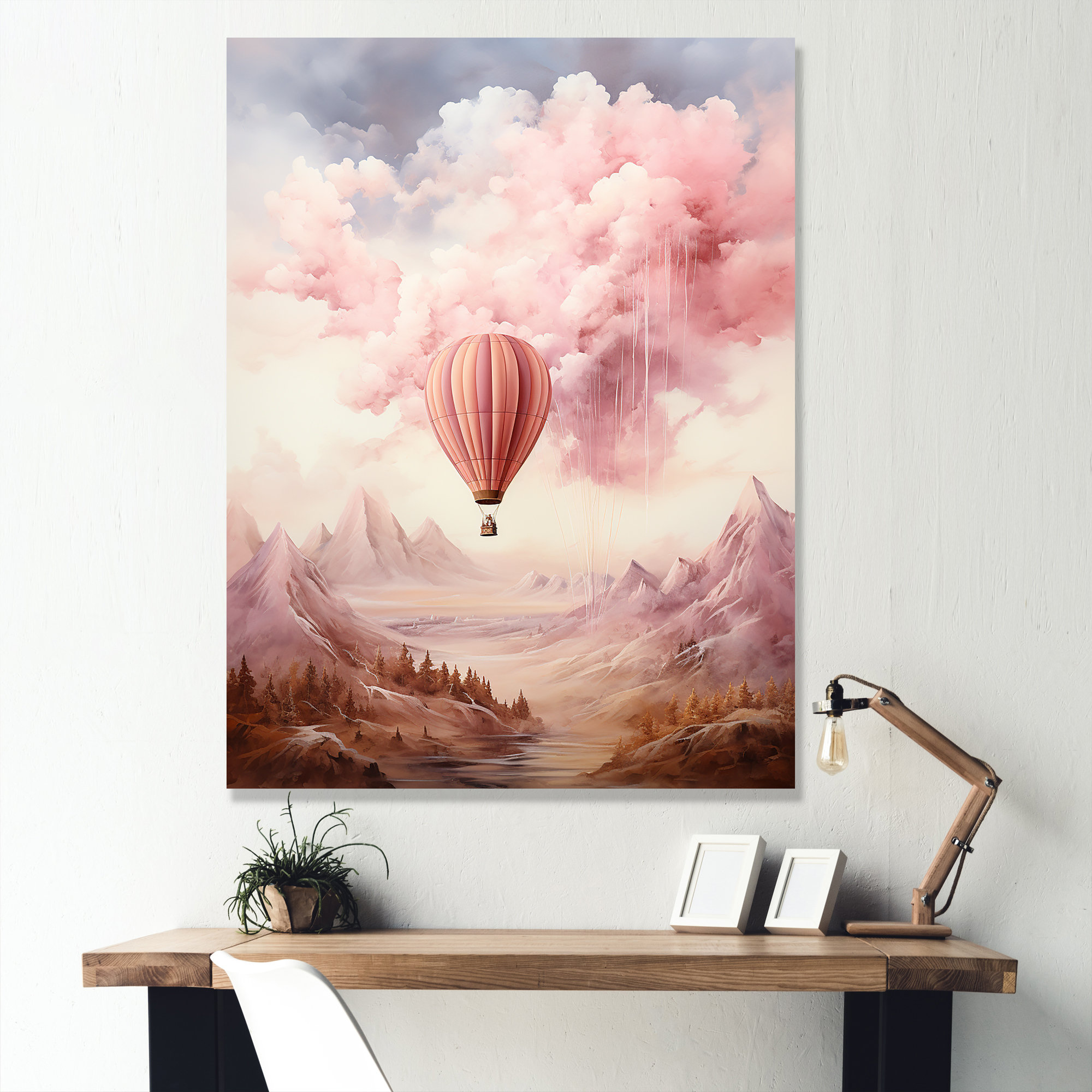 Millwood Pines Pink Whimsical Balloon Magic II | Wayfair