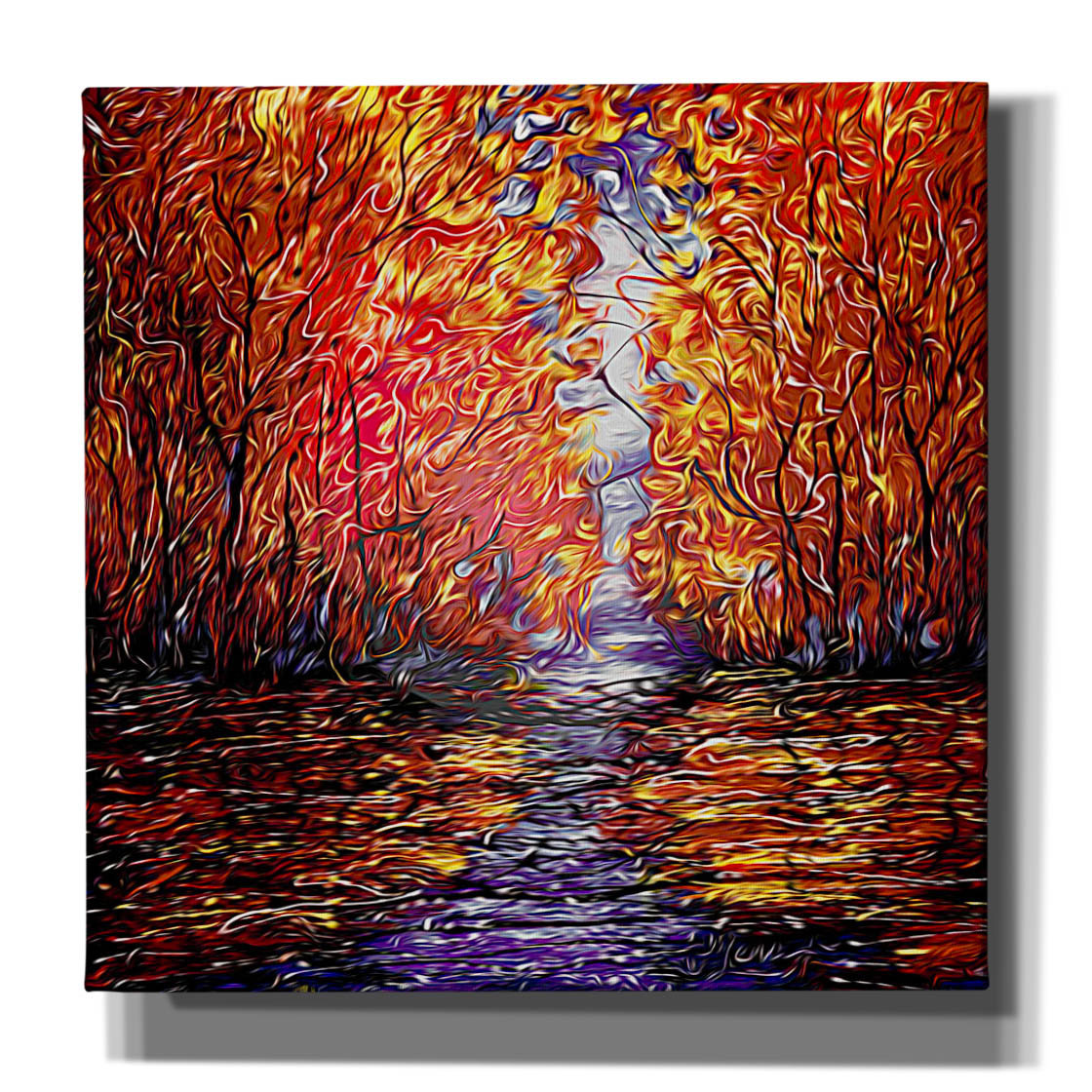 Red Barrel Studio® 'Red Trees Reflection Abstract' by Lena Owens ...