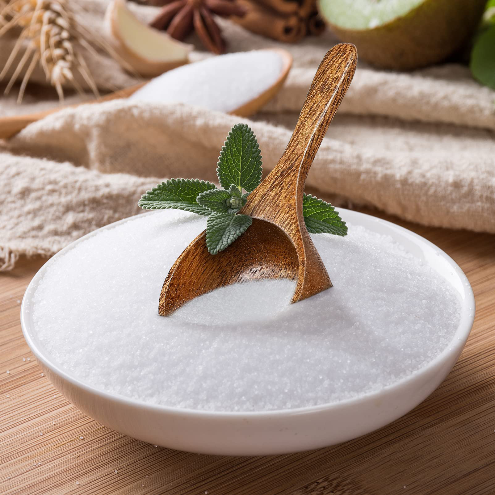 TUHOME FURNITURE LLC 2-Piece Wooden Measuring Spoons, Acacia Wood Mini ...