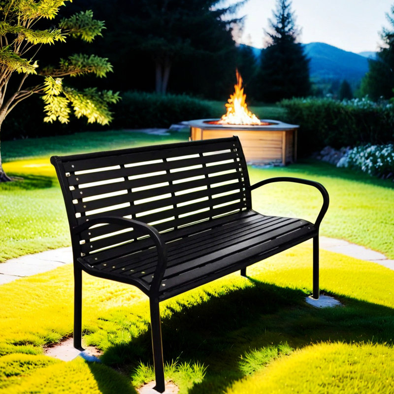 Lark Manor™ Caiya Metal Outdoor Bench | Wayfair
