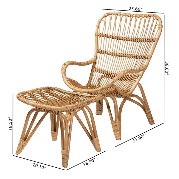 Bayou Breeze Aaniah Rattan Armchair | Wayfair
