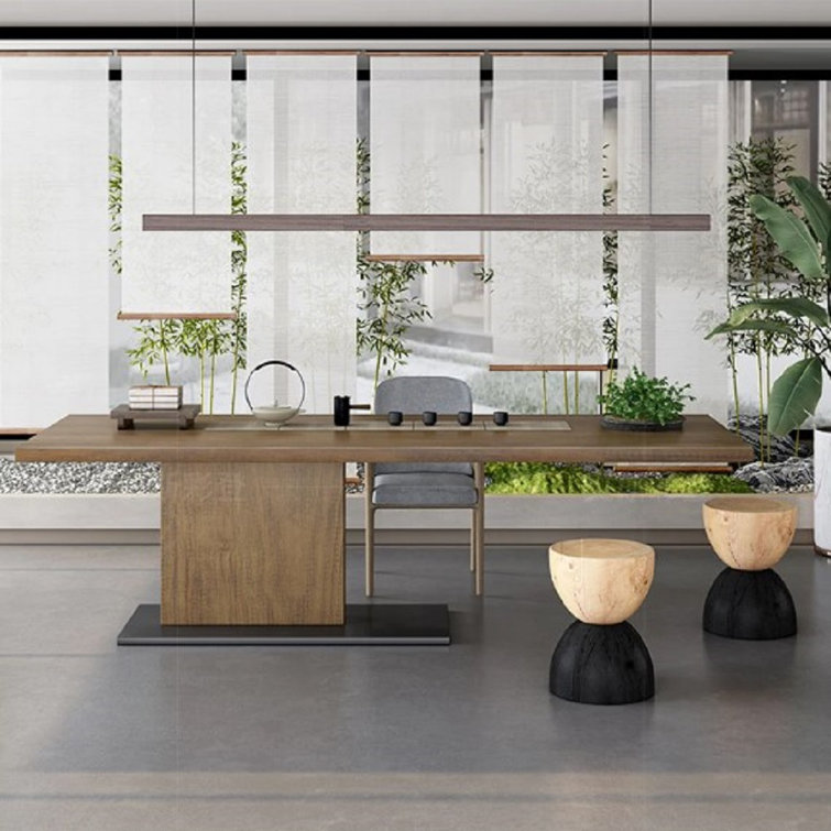 Ebern Designs Murtis Solid Wood Reception Desk | Wayfair.co.uk