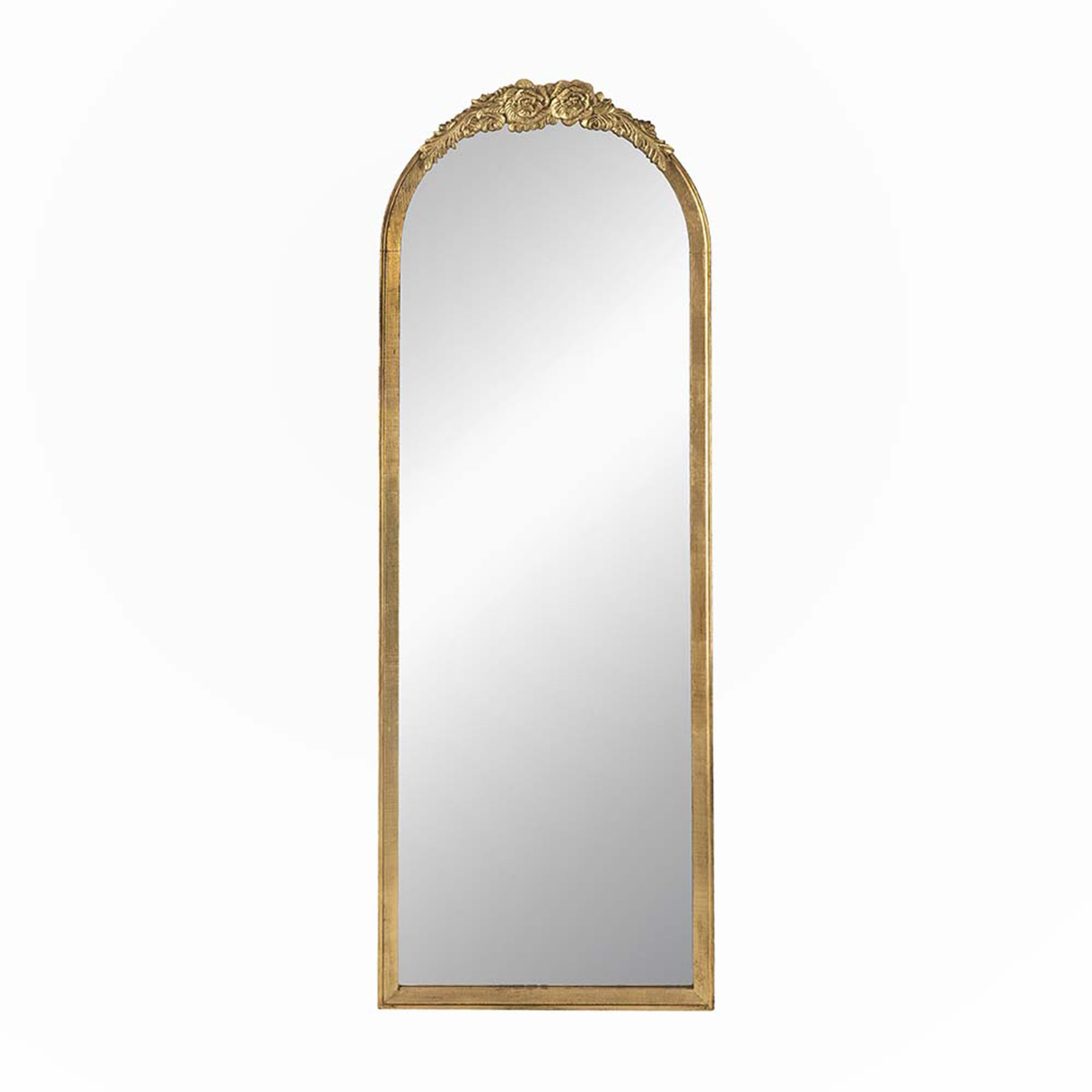 House of Hampton® Abheek Solid + Manufactured Wood Arch Mirror | Wayfair