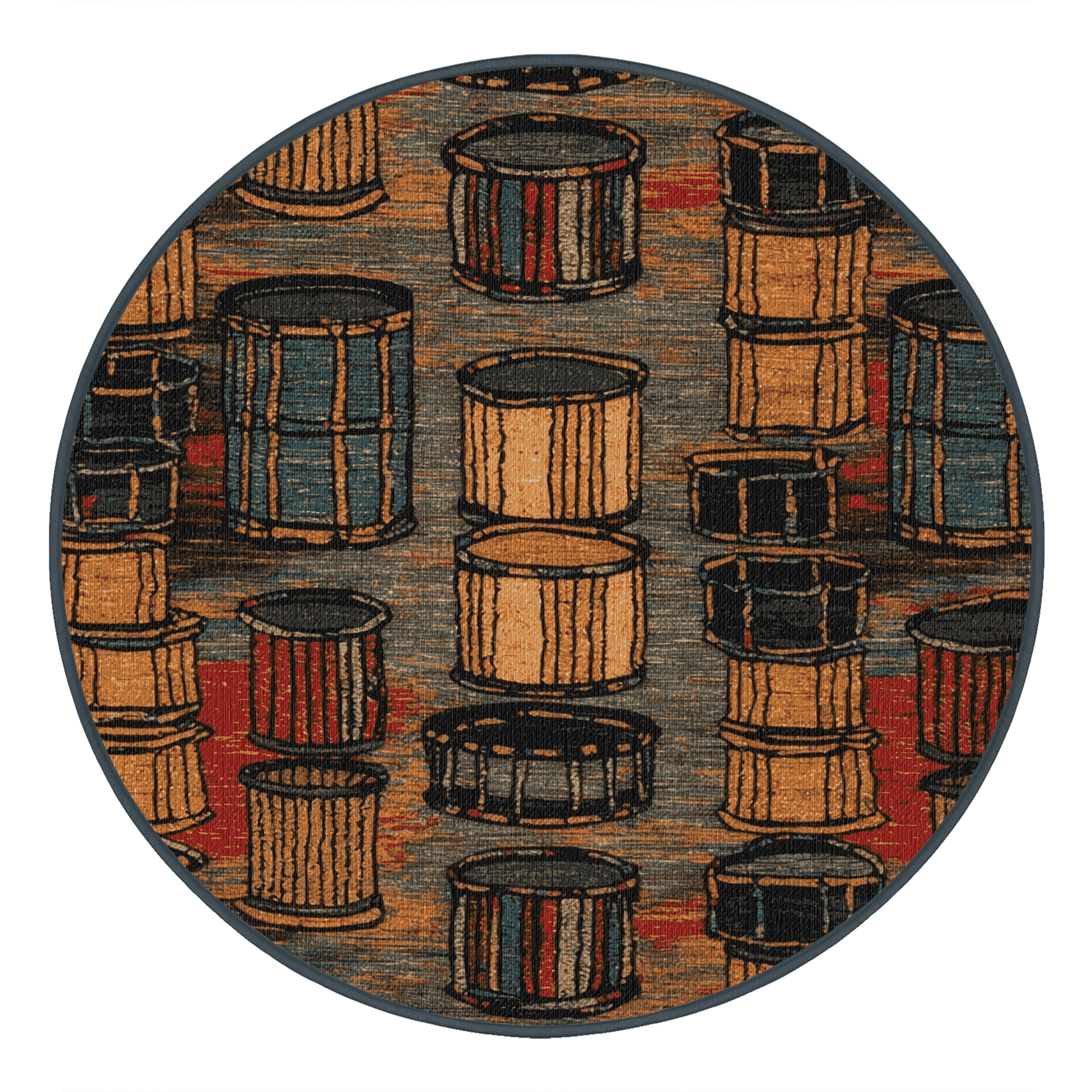 Hokku Designs Washable Steel Drums Music Area Rug | Wayfair