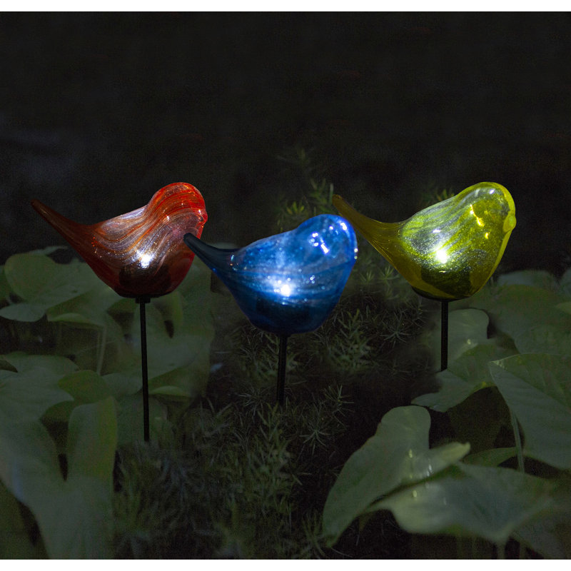Echo Valley LunaLite Bird 3 Piece Garden Stake Set | Wayfair