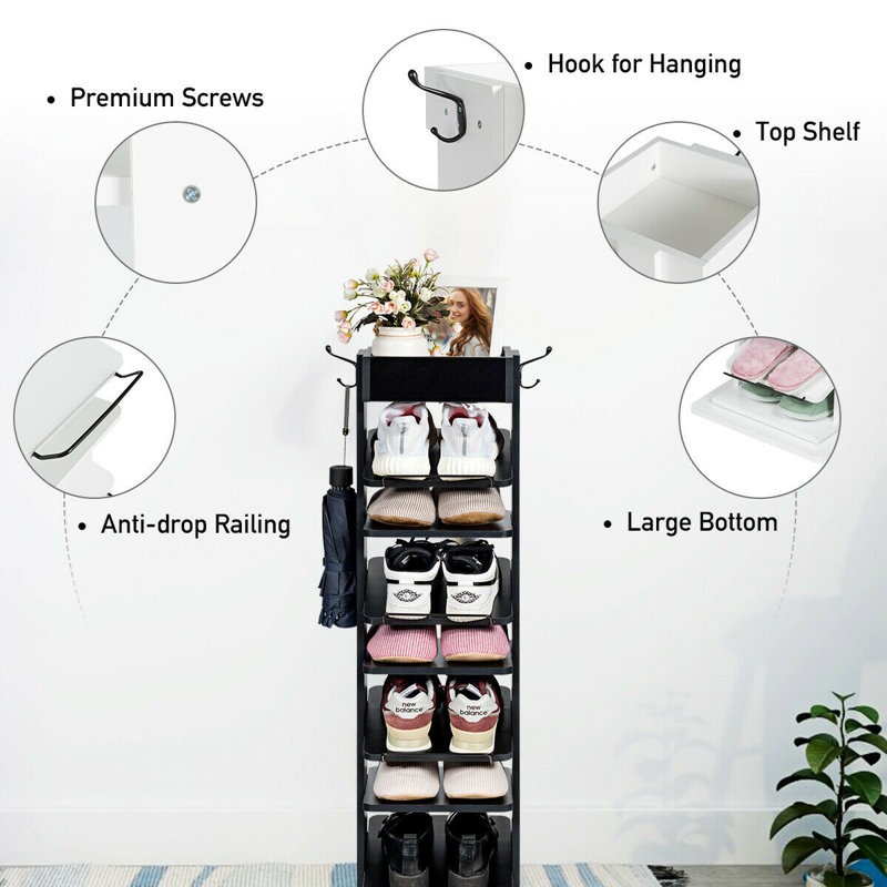Red Barrel Studio® 10 Pair Shoe Rack & Reviews | Wayfair