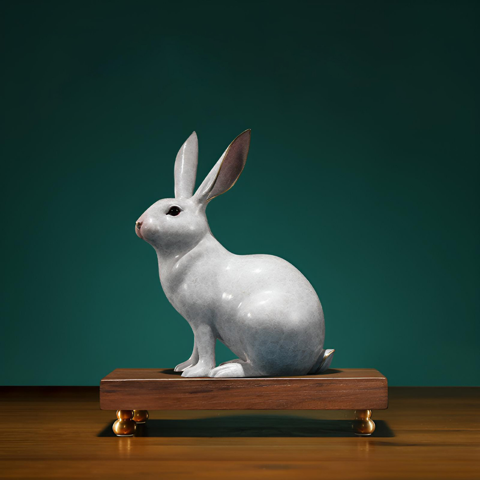 Infinity Exquisite Brass Rabbit Statue - Symbol Of Prosperity | Wayfair
