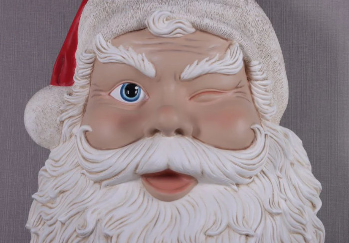 The Holiday Aisle® Santa Head Wall Decor Statue | Wayfair