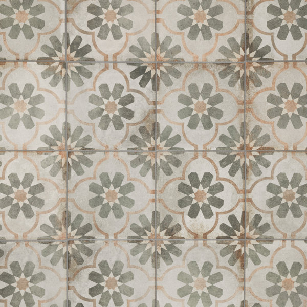 Merola Tile D'Anticatto Decor Florence 9" x 9" Porcelain Patterned Wall ...