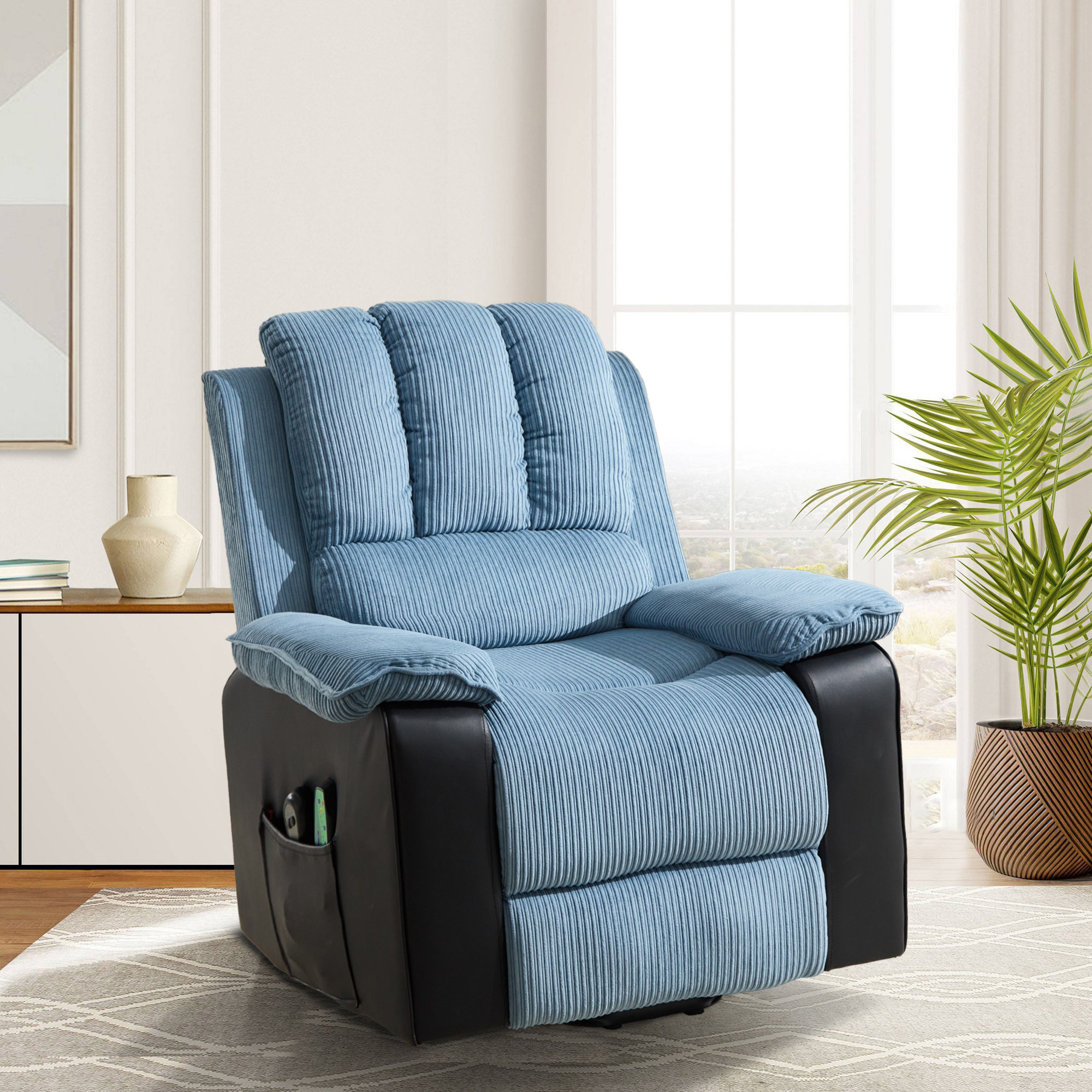 Latitude Run® Recliner Chair Heated Massage Chair Electric Recliner ...