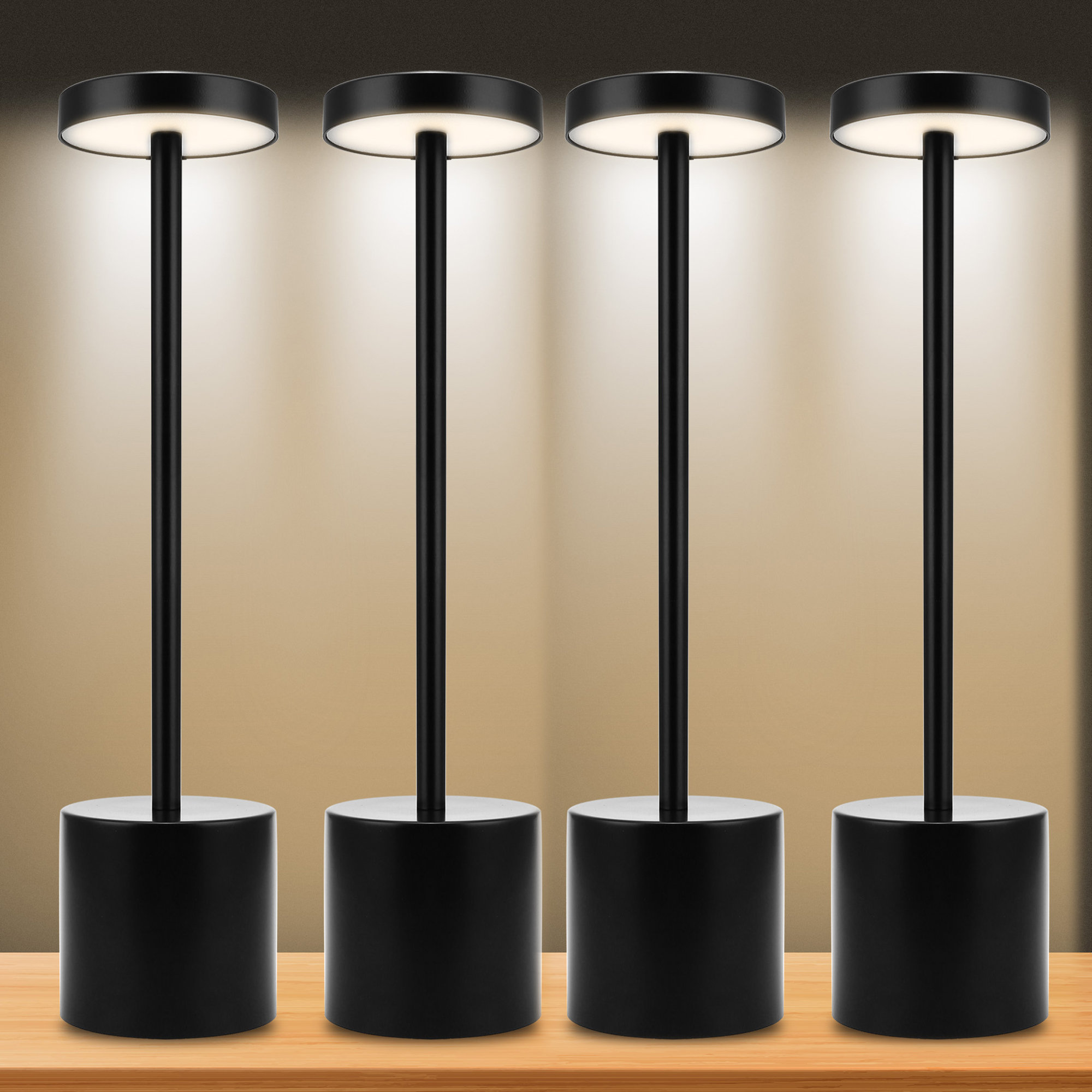 Everly Quinn 13.4'' Touch Dimmable Desk Lamp 2700K/4000K/5000K ...