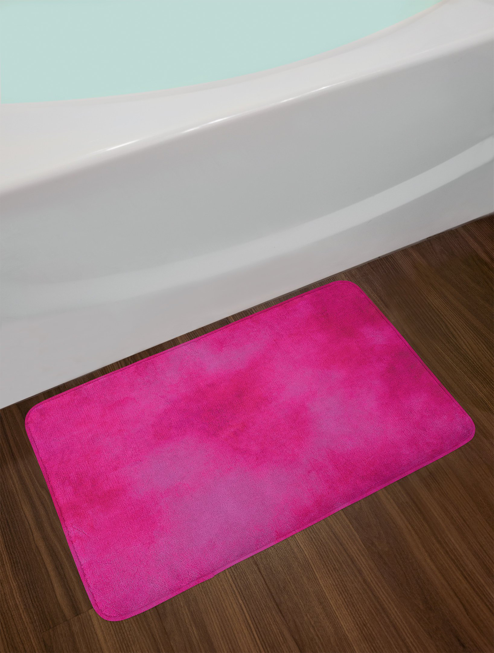 East Urban Home Mottled Hot Pink Hot Pink Bath Rug | Wayfair