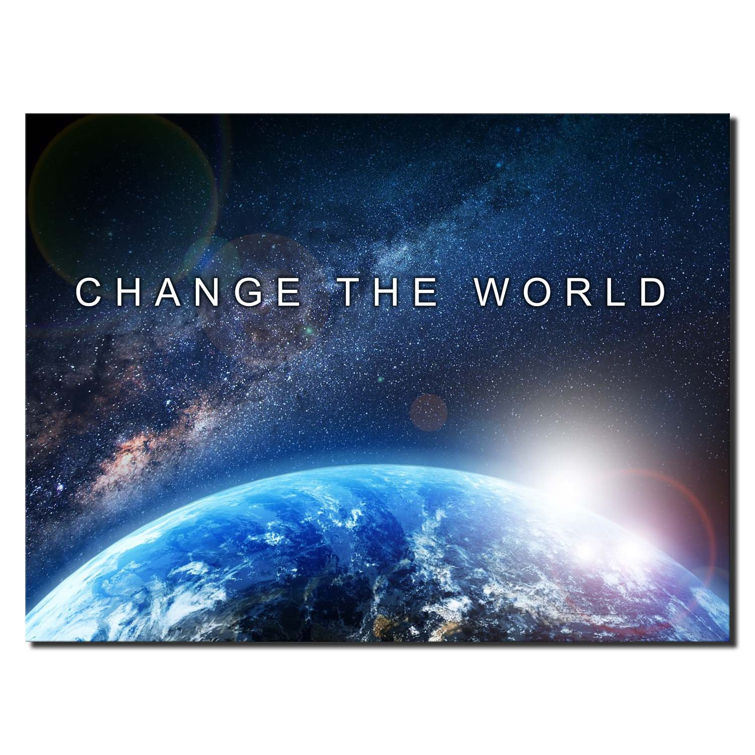 Trinx Change The World - Textual Art Print on Canvas | Wayfair