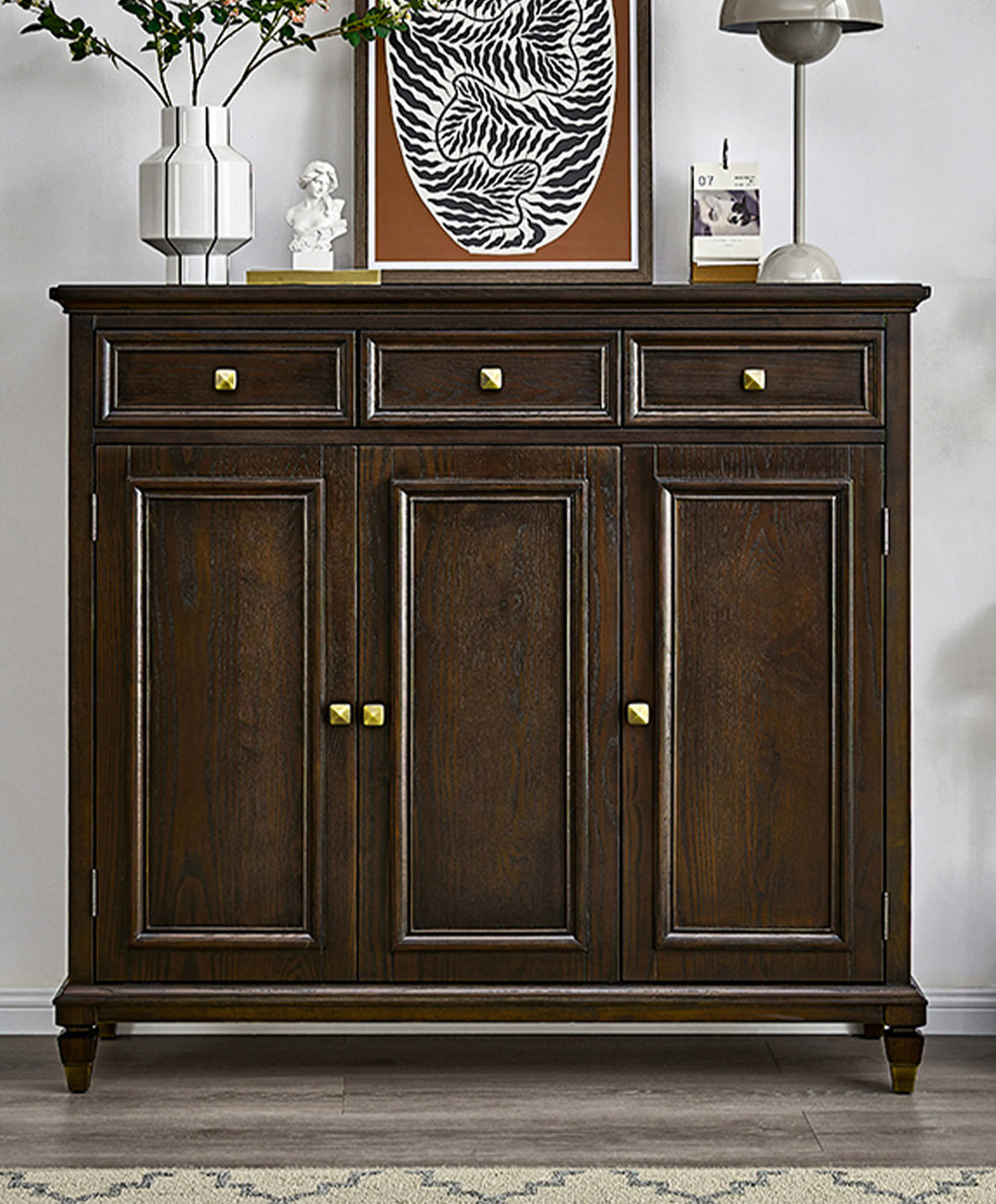 Canora Grey American-Style Understated Luxury Solid Wood Shoe Cabinet ...