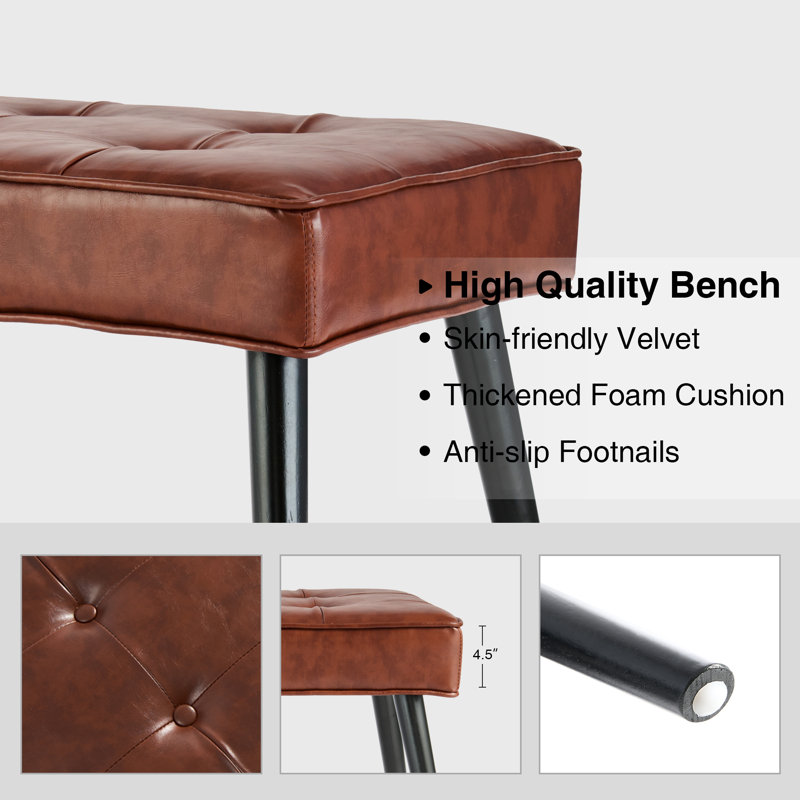 George Oliver Evalene Upholstered Bench | Wayfair