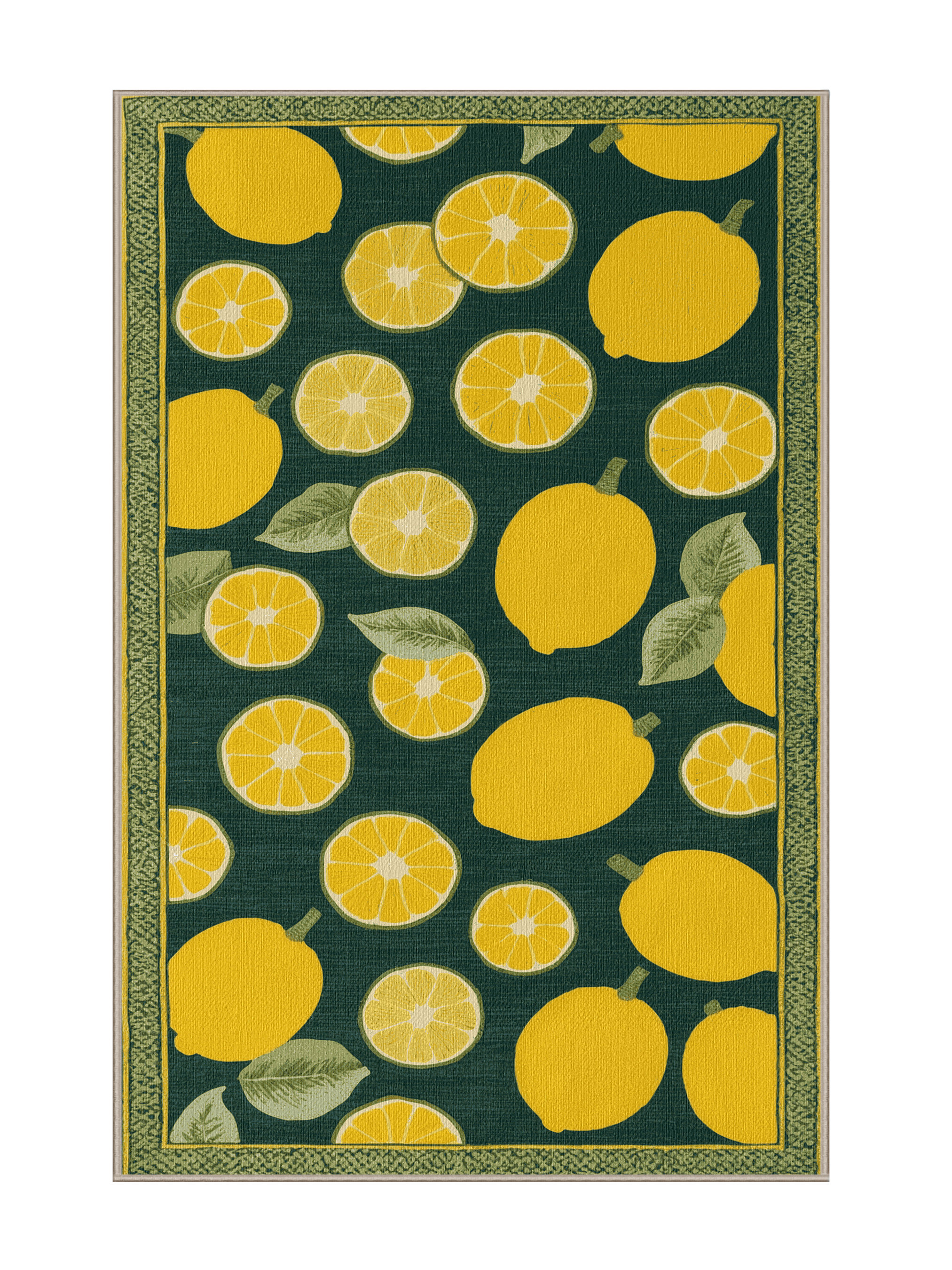 Bayou Breeze Washable Yuzu Fruits Area Rug | Wayfair