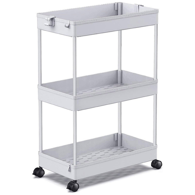 Rebrilliant 3-Tier Rolling Storage Cart,Multi-Purpose Shelves For ...