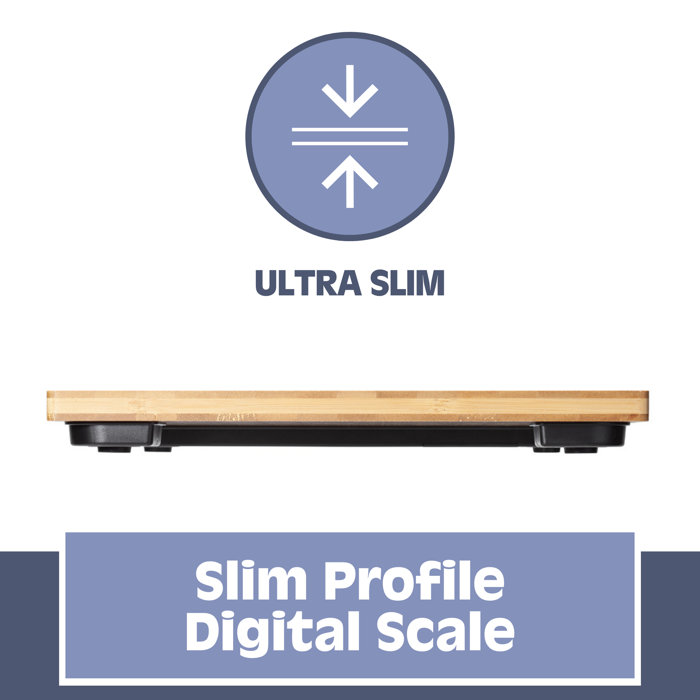 Prominence Home Ultra Thin, Bamboo Scale with Easy To Read LCD Display ...