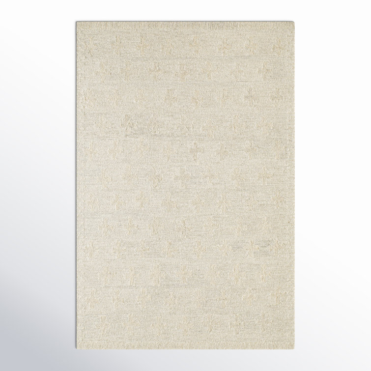 Rectangle Niara Hand Tufted Wool Area Rug in Ivory & Reviews | Joss & Main