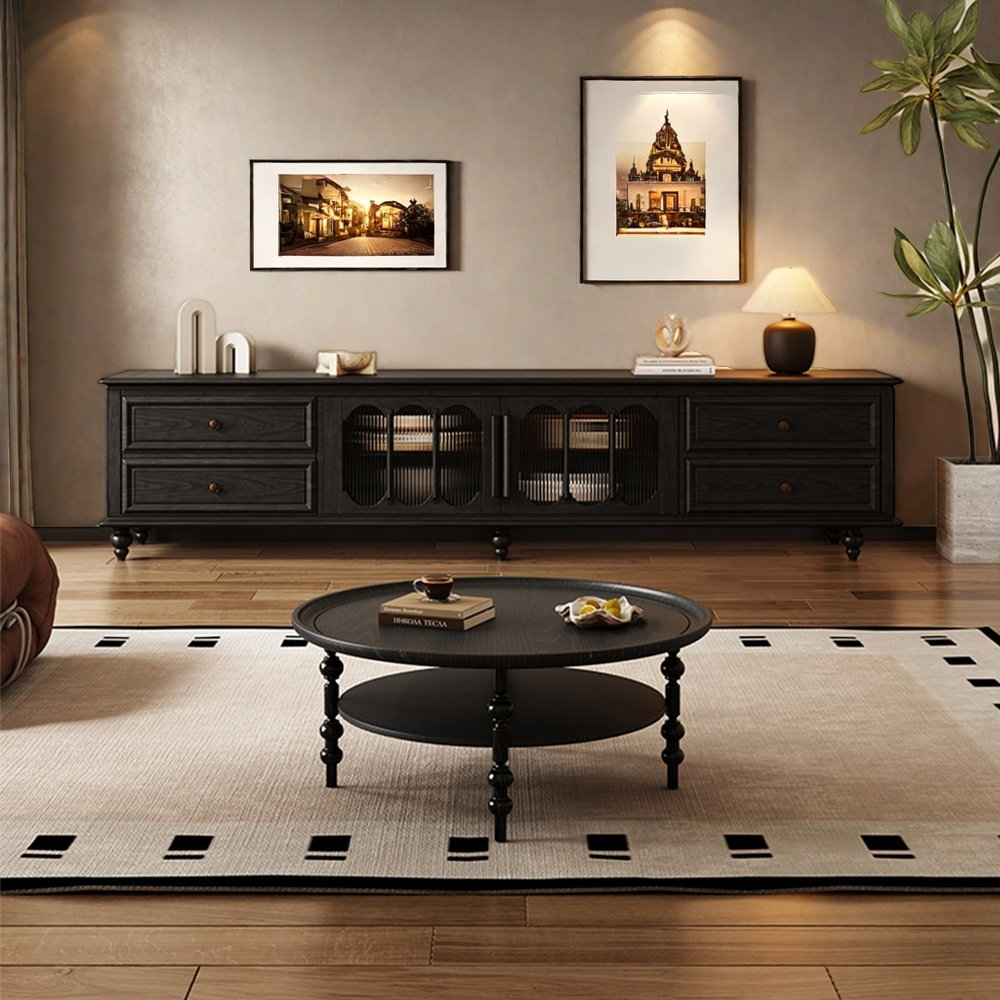 Finaewg American retro style TV stand and coffee table | Wayfair