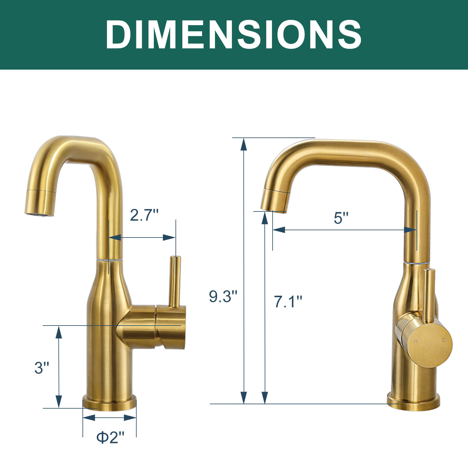 Aleasha Single Handle Deck Mounted Bar Faucet Inclued Supply Lines ...