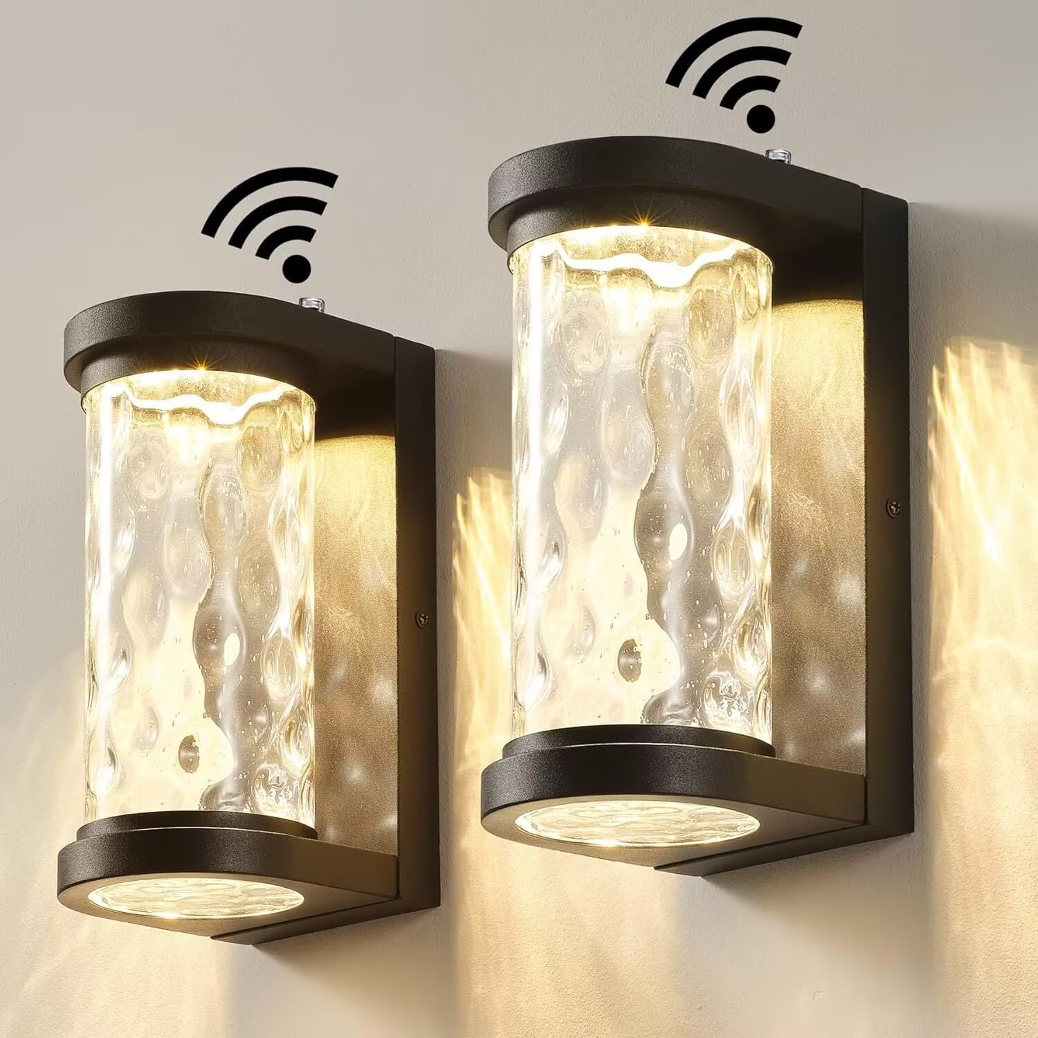 Ebern Designs Dusk to Dawn LED Outdoor Porch Light 3000K 2Pack ...