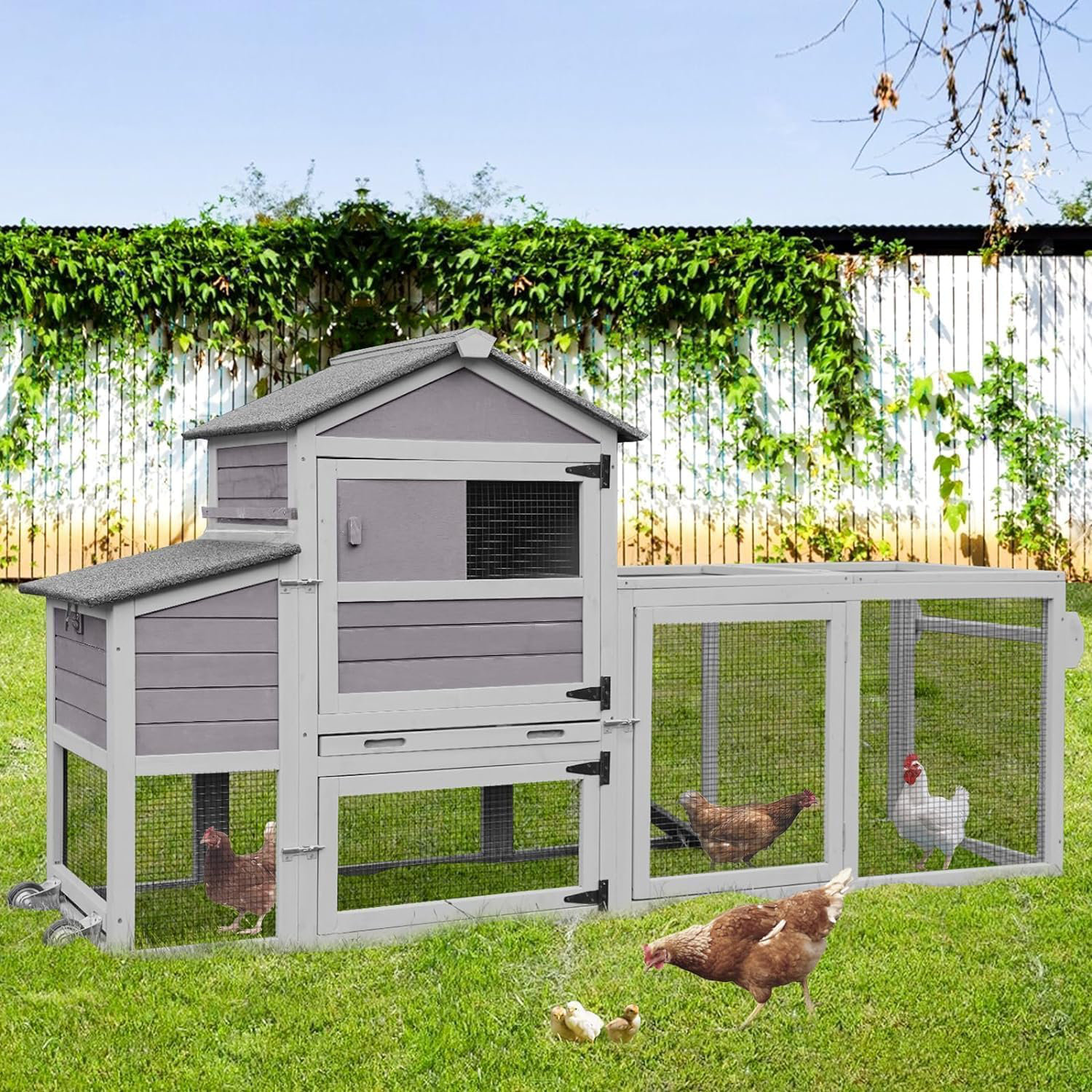 Tucker Murphy Pet™ Mobile Chicken Coop with Wheels & Nesting Box for ...