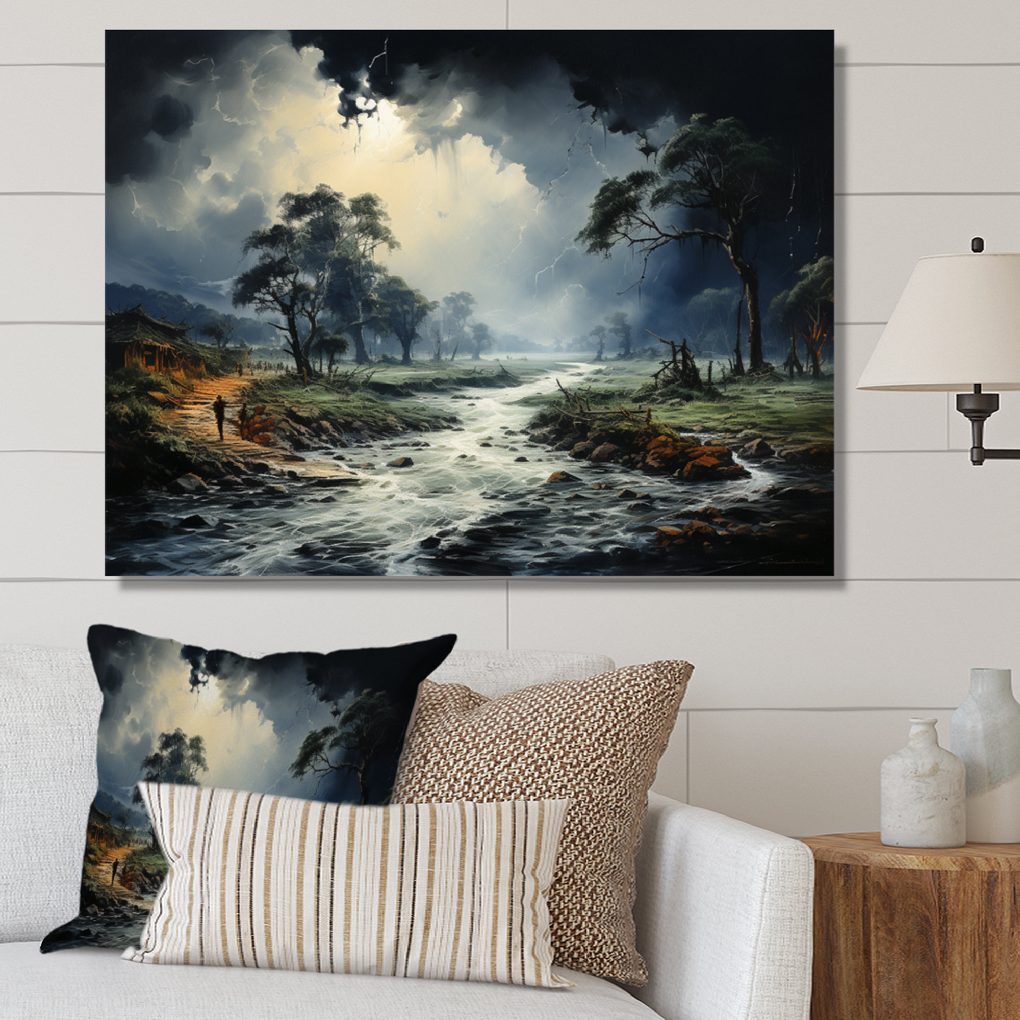 Latitude Run® Green Storm Torrential Deluge - Landscapes Wall Art ...