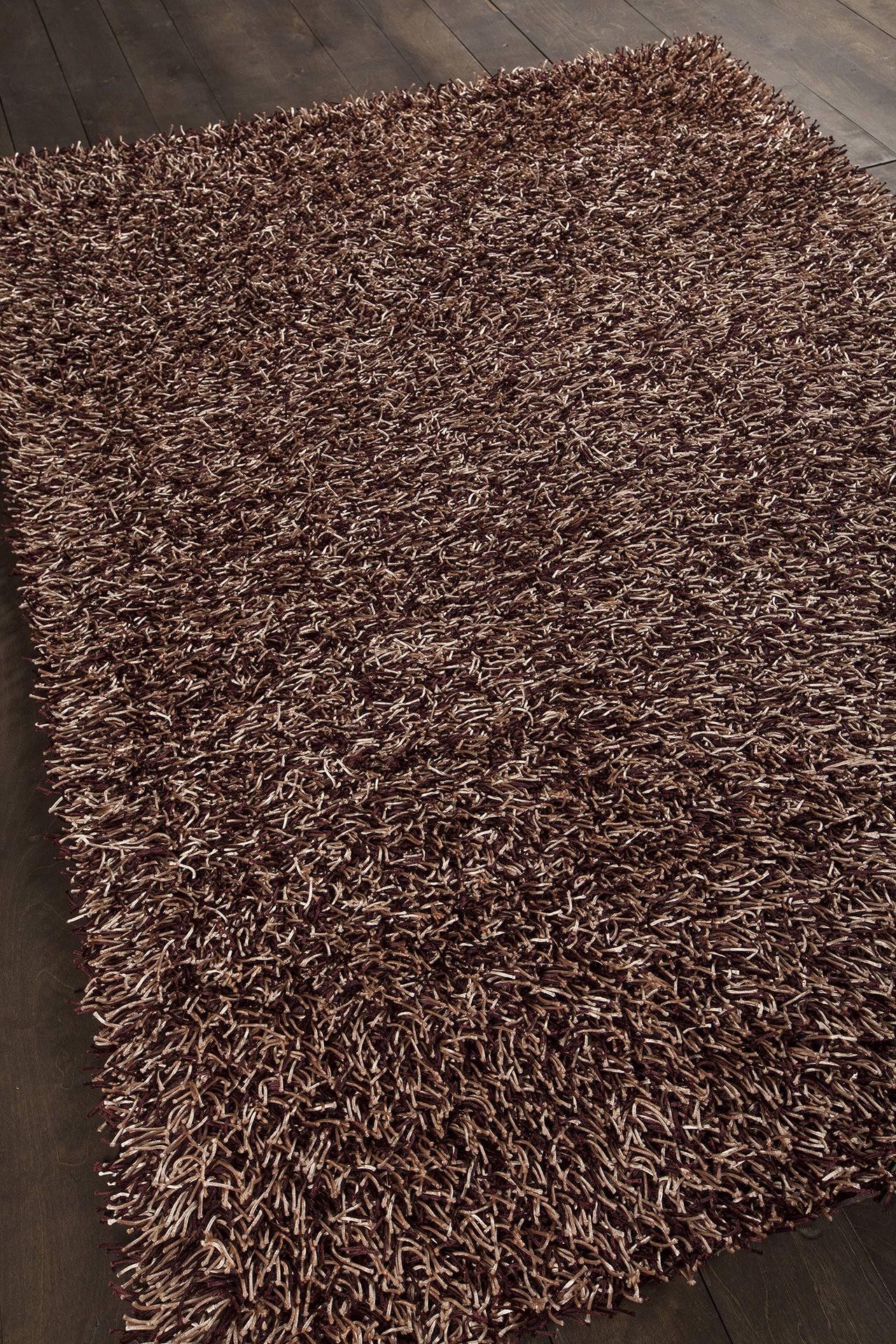 Everly Quinn Fanetta Hand-Woven Contemporary Rug Plum/Cream | Wayfair