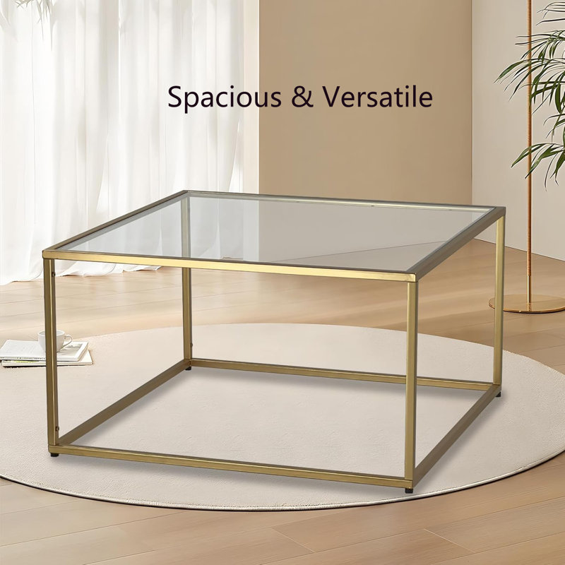 Mercer41 Coffee Table Modern Glass Coffee Tables for Living Room | Wayfair