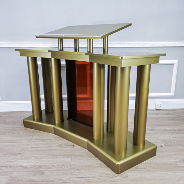 FixtureDisplays Large Church Pulpit, Deluxe Podium Lectern, Debate ...