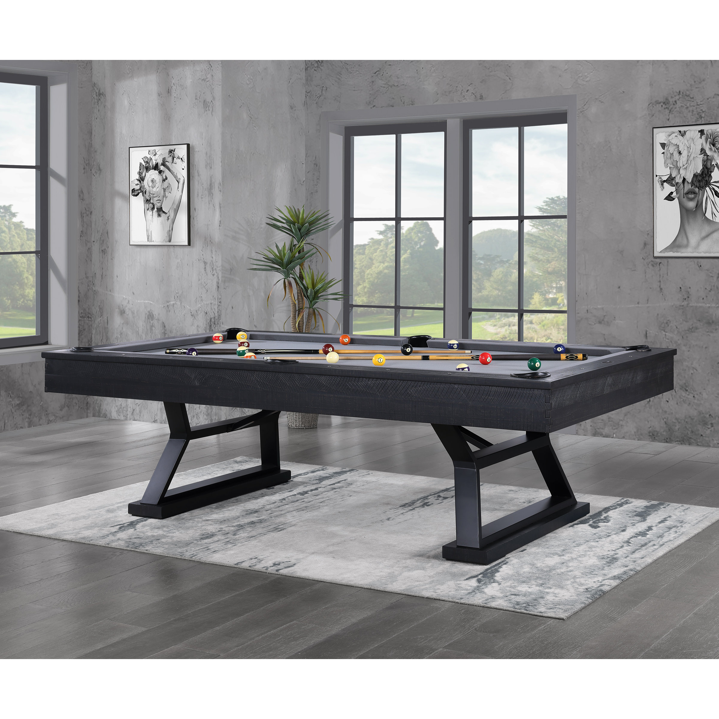 Imperial 8' Durham Pool Table in Ink Black-Includes Professional Install ($1,000+ Value) | Wayfair