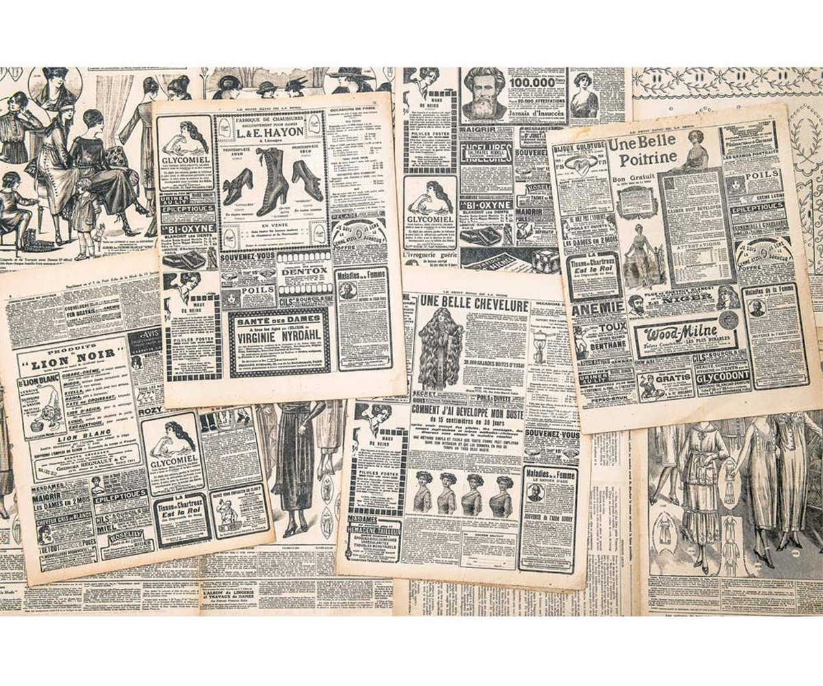 IDEA4WALL Vintage Newspaper Paintable Wall Mural | Wayfair