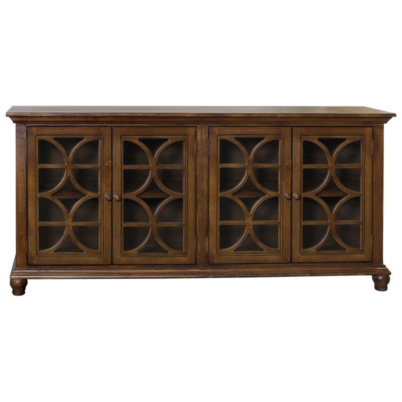 Alcott Hill® Frieso - Four-Door Half Circle Design Buffet - Brown | Wayfair