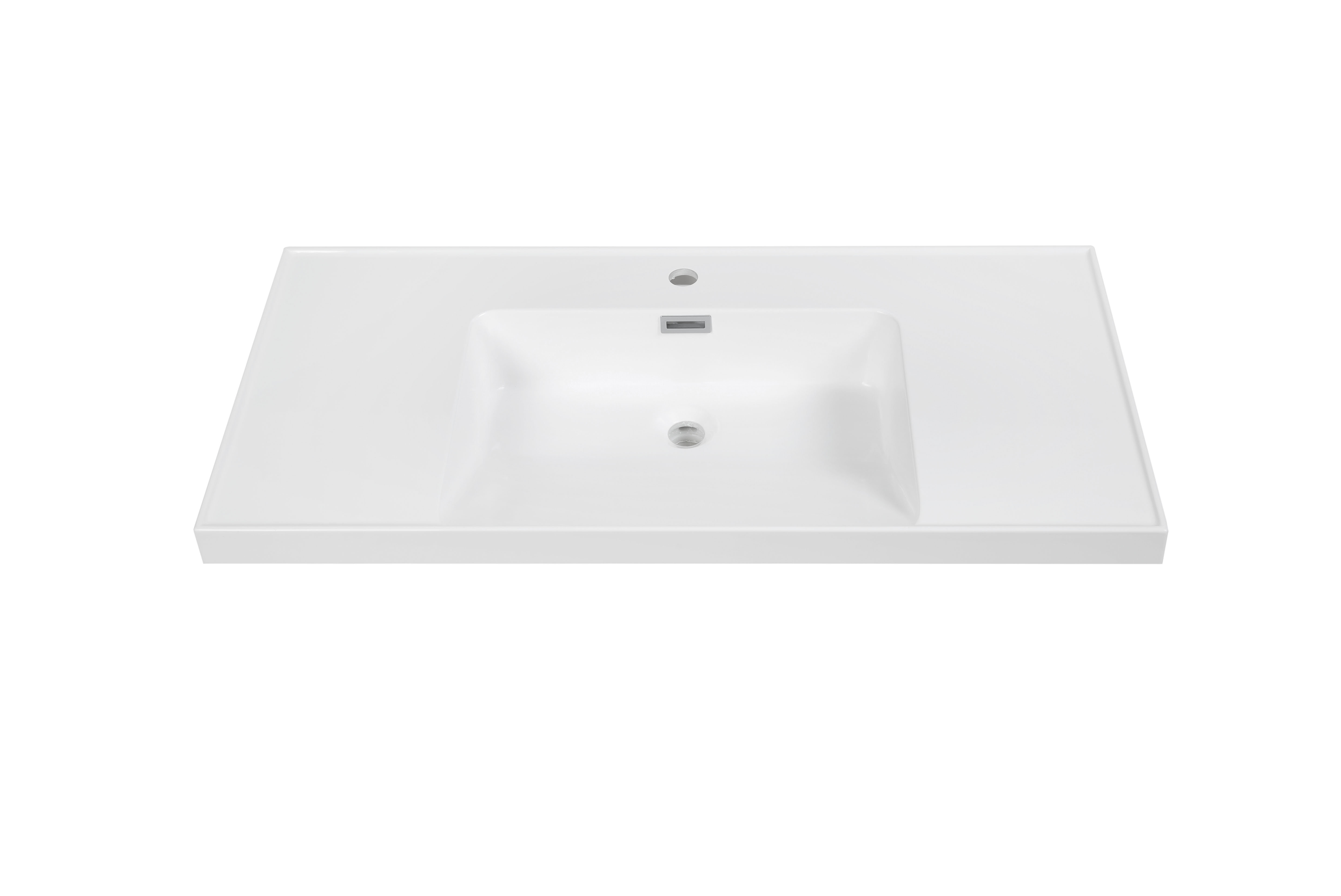 Streamline Bath 39.4" Solid Surface Resin Streamline Vanity Top ...