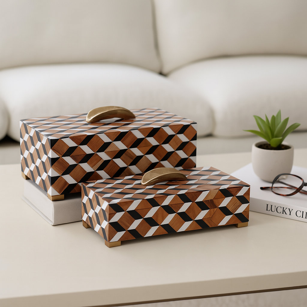 Latitude Run® Latiara Modern Decorative Boxes with Lid for Storage ...