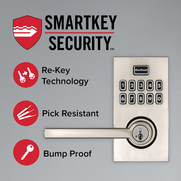 Kwikset Electronic Door Lever with SmartKey & Reviews | Wayfair