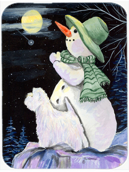 The Holiday Aisle® Niam with Westie Glass Cutting Board | Wayfair