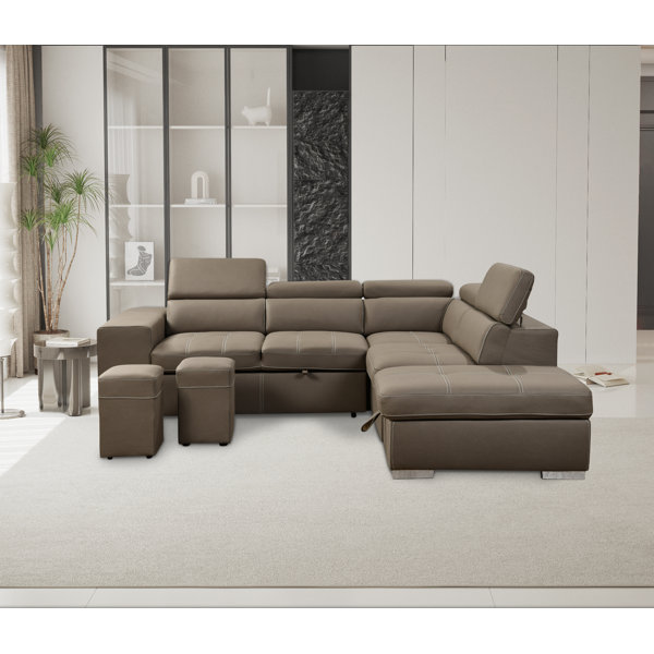 Brayden Studio® Couvertier 3 - Piece Upholstered Sectional | Wayfair